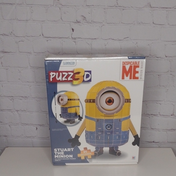 MB Games | Toys | Despicable Me Stuart The Minion Puzzle Yellow And ...